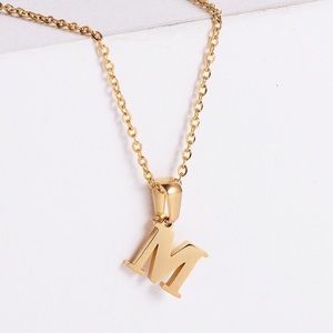 Jewelry | Gold Stainless Steel Letter Chain | Poshmark